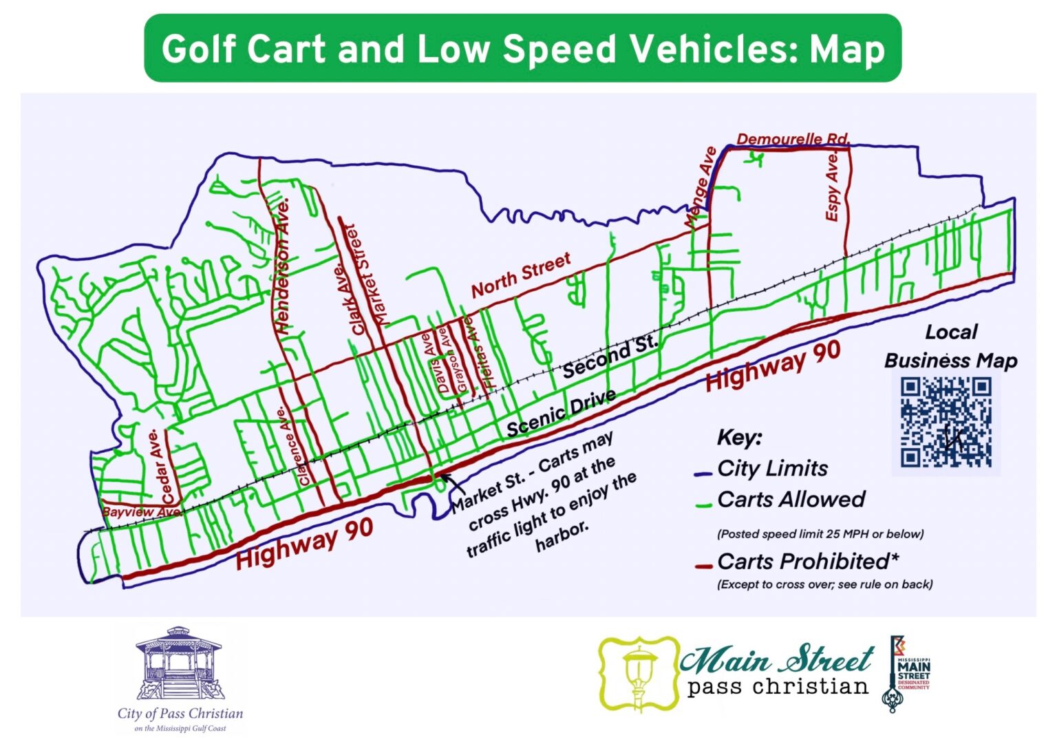 Check out our new Golf Cart Map & Rules of the Road | City of Pass ...